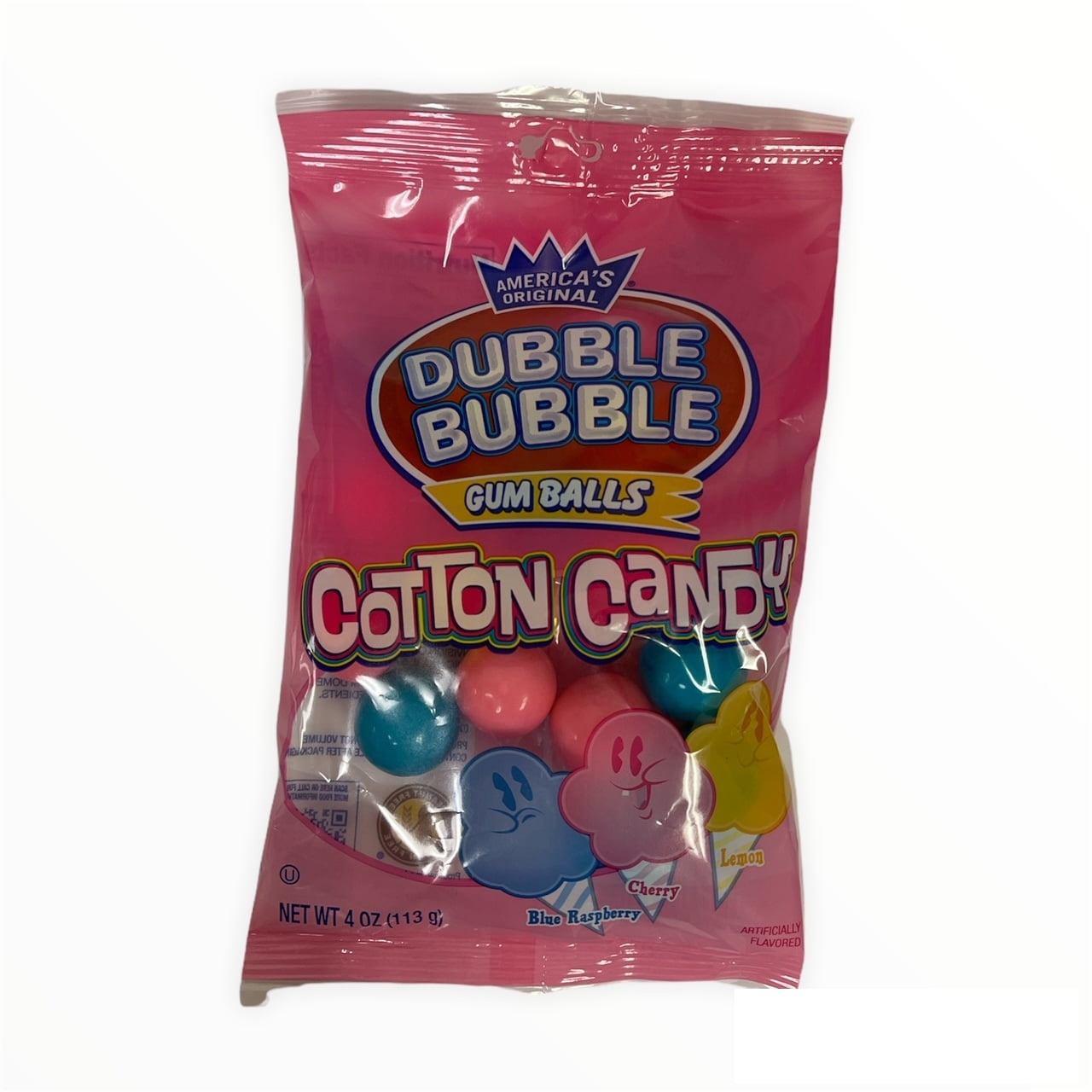 America's Original Dubble Bubble Cotton Candy Gum Balls; 1 Pack of 4 oz ...
