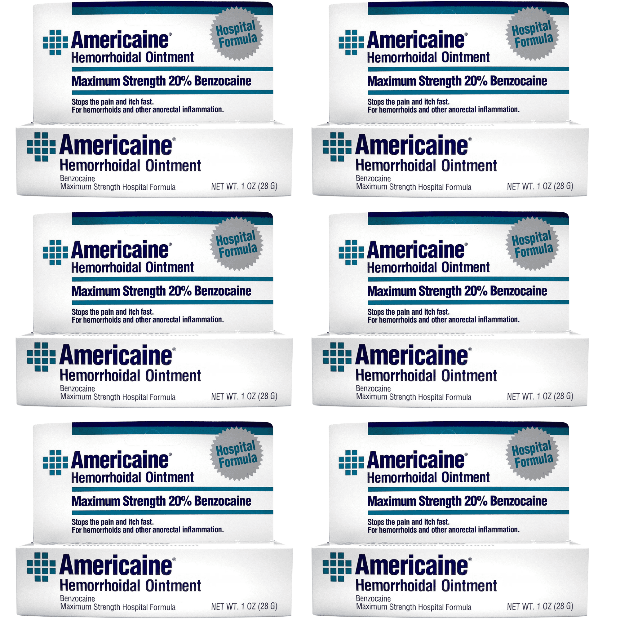 Americaine Hemorrhoidal Ointment, Maximum Strength, 20% Benzocaine, 1 ...