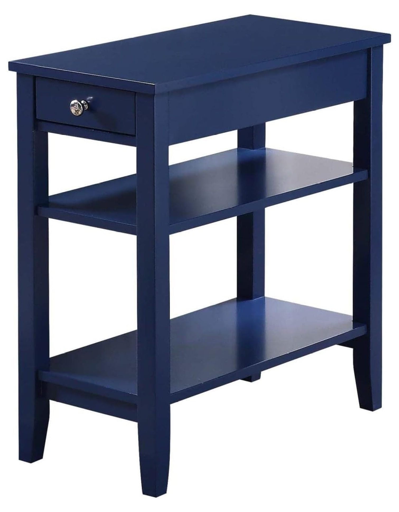 American 1 Drawer Chairside End Table with Shelves, 23.5 x 11.25 x 24 ...