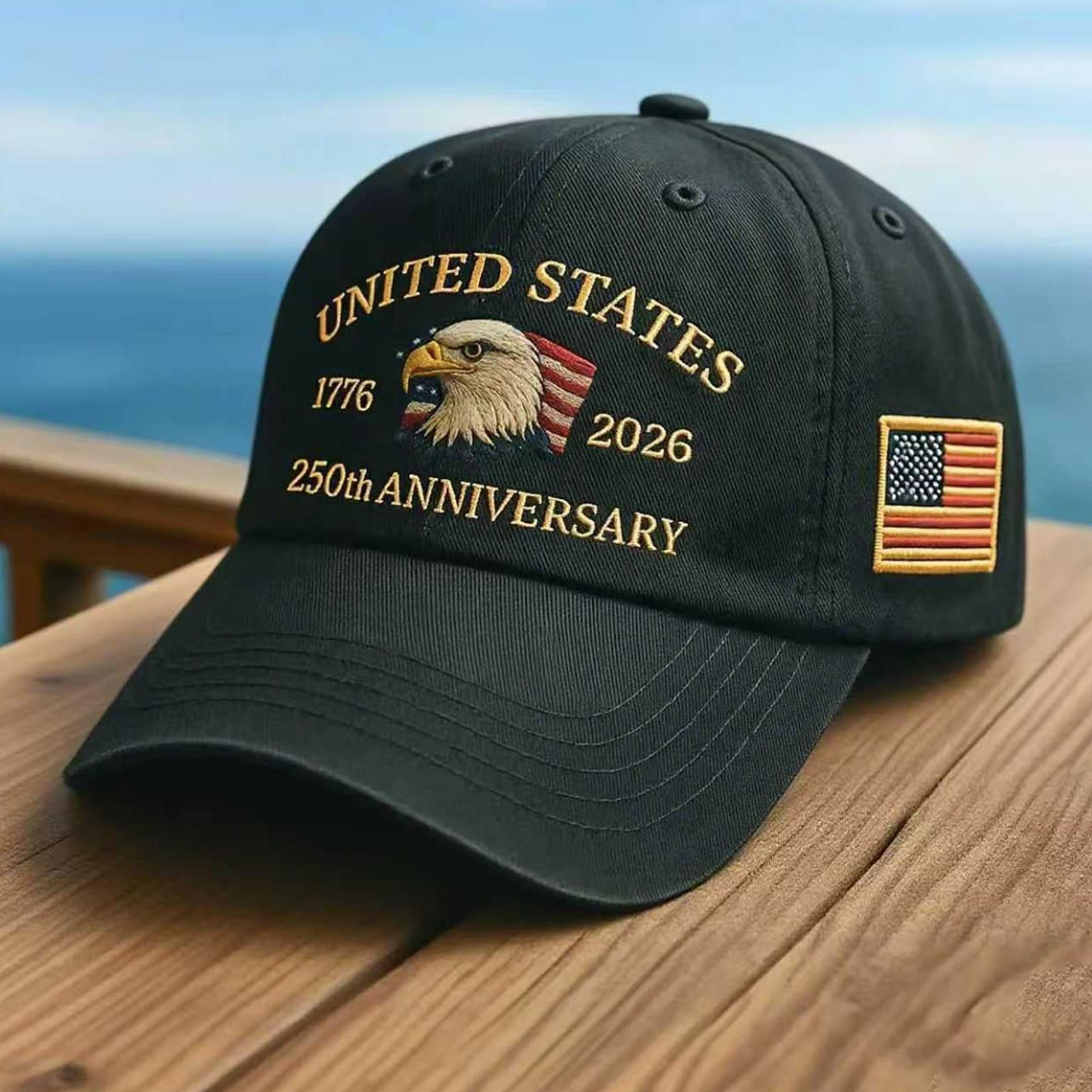 American 250 Years Anniversary Cap, Patriotic Adjustable Baseball Hat ...