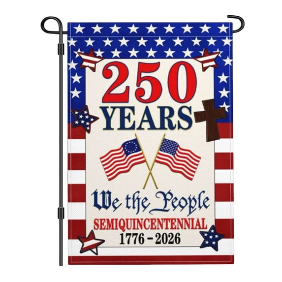American 250 Years of Blessing Flag - Polyester Double-sided Yard Flags ...