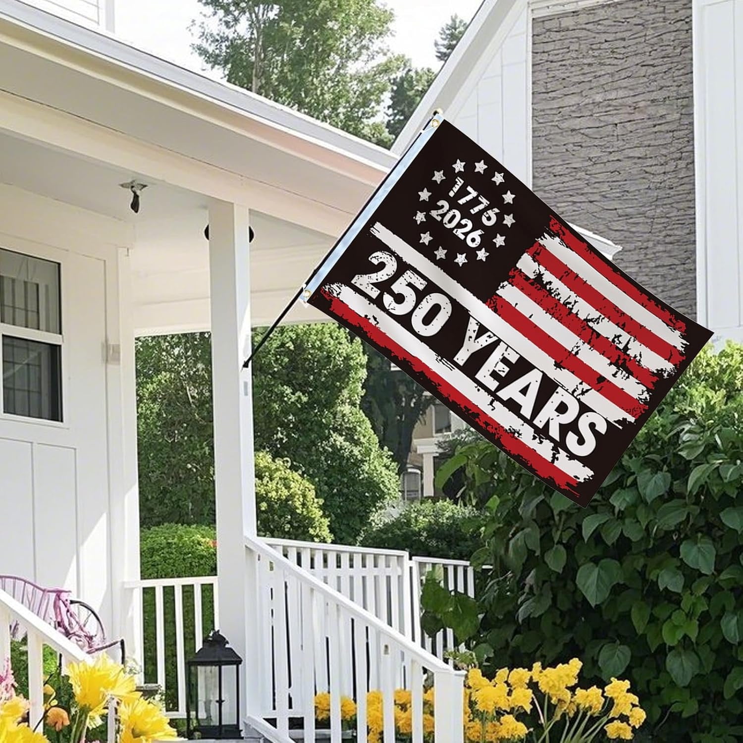 American 250th Anniversary Heavy Duty Flag 3x5 Feet, Polyester Outdoor ...