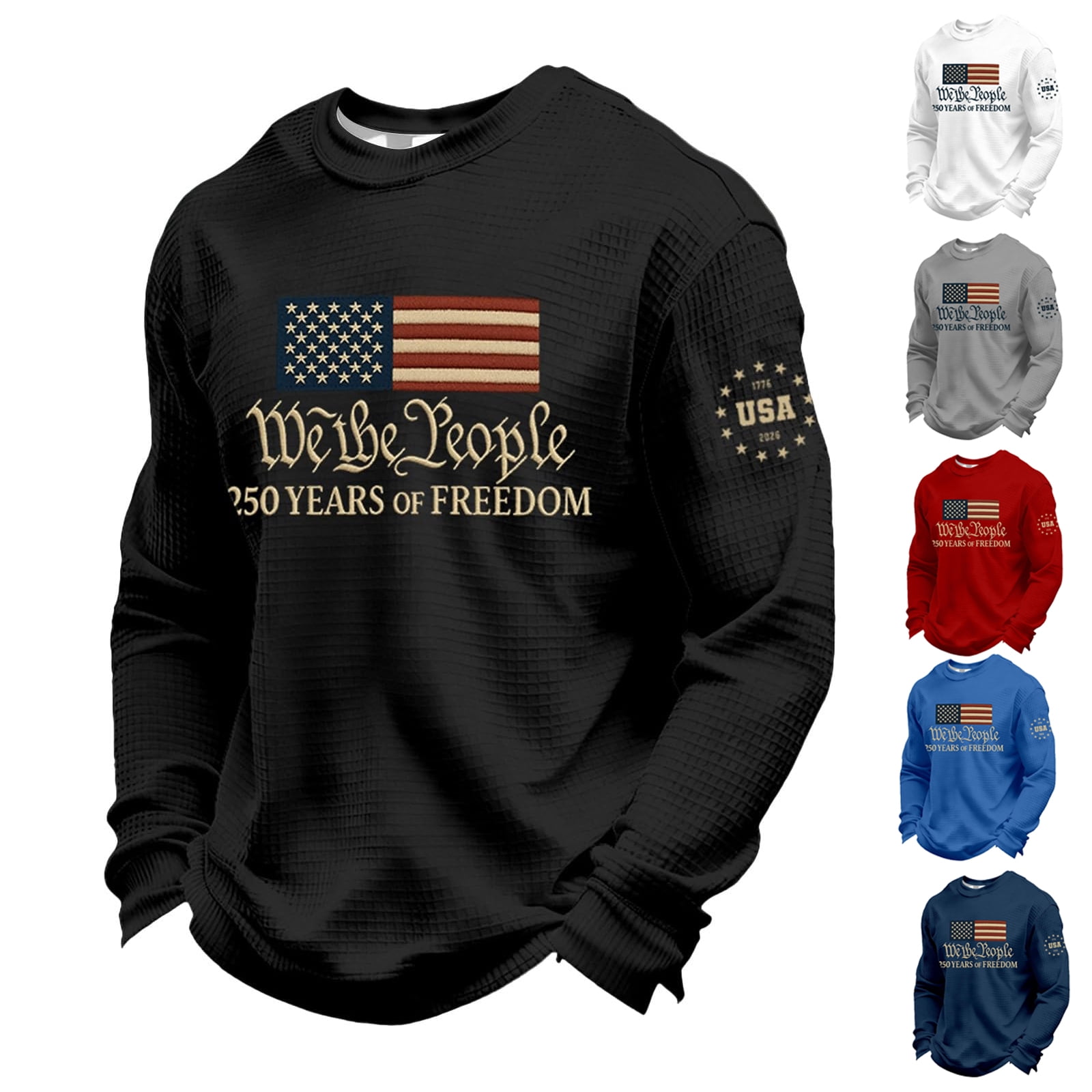 American 250th Anniversary Sweatshirts Men's Patriotic 1776-2026 USA ...