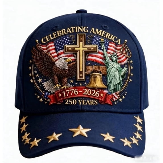 American 250th Celebration Denim Cap Patriotic Adjustable Baseball Hat ...