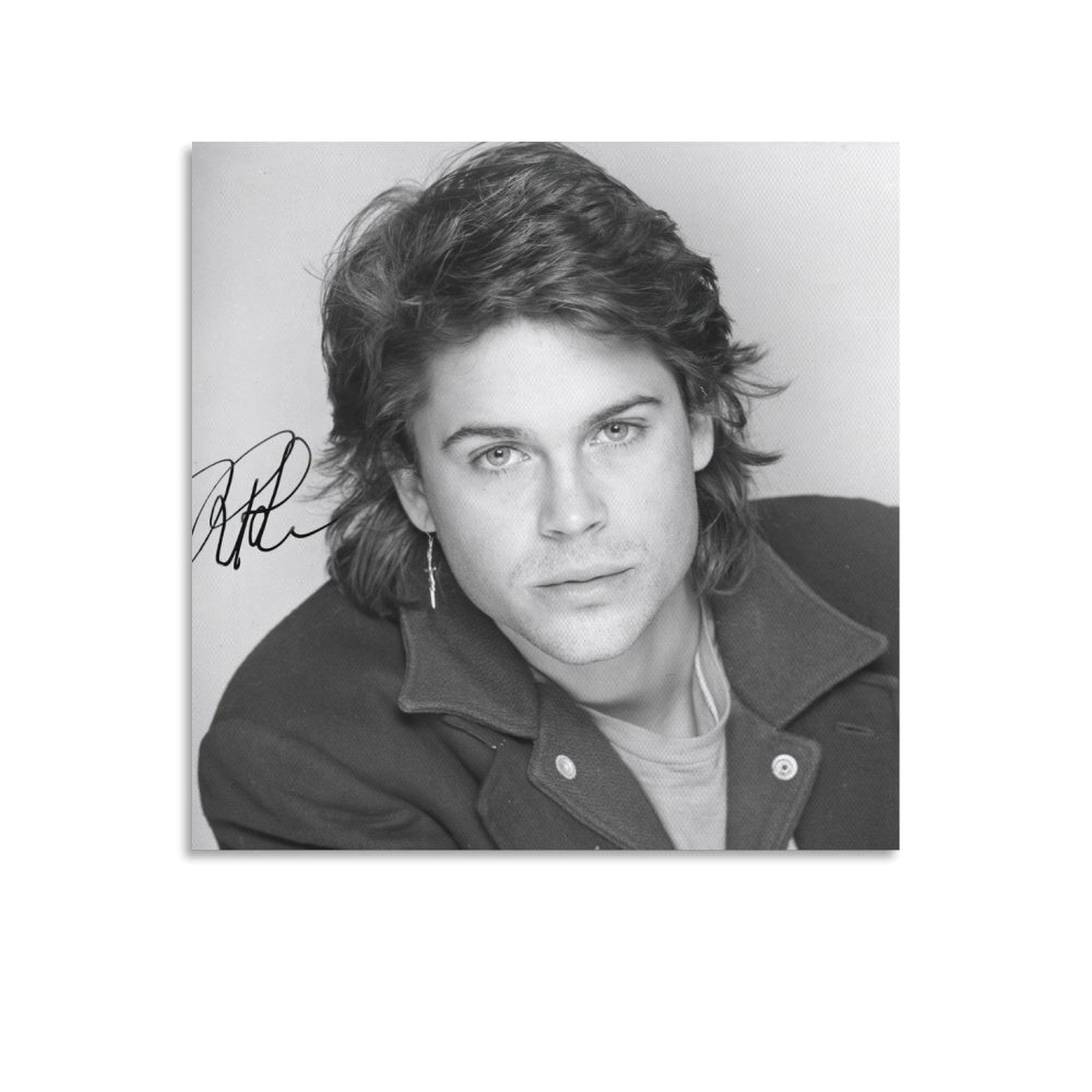 American Actor Rob Lowe Black And White Signature Poster Poster Cool ...