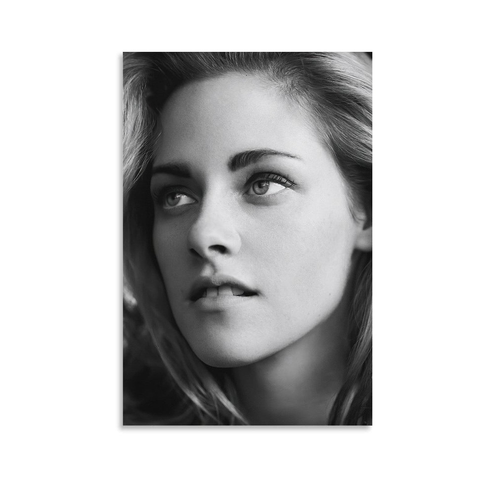 American Actress Kristen Stewart Black White Poster 1 Art Poster Canvas ...