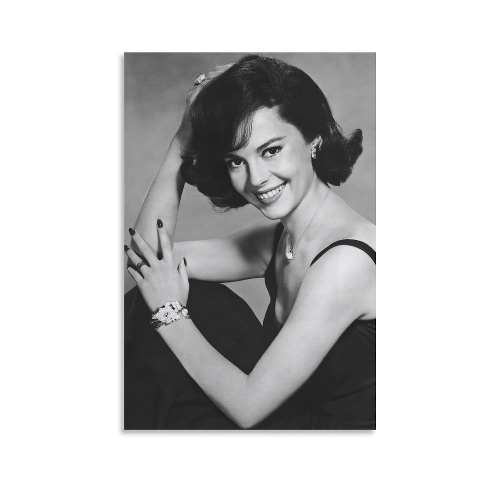 American Actress Natalie Wood Black And White Celebrity Poster Picture ...