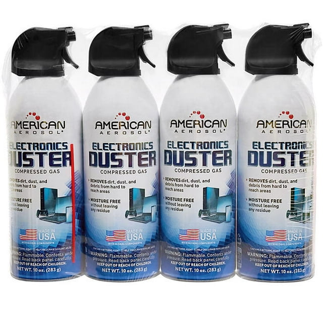 American Aerosol Electronic Compressed Air Dusters, 10oz, 4 pack ...