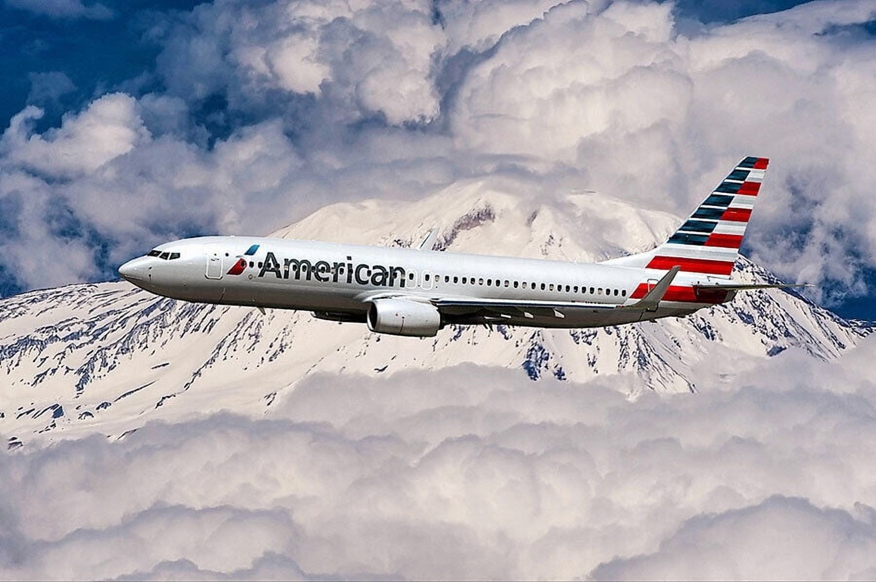 American Airlines Boeing Next Generation 737-800 - 24x36 Inch Laminated Aviation Poster ...