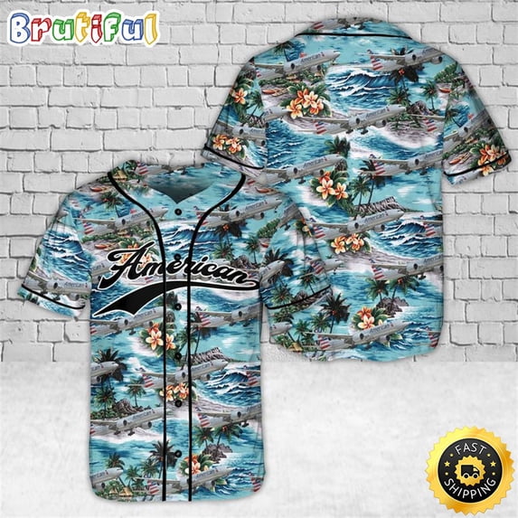 American Airlines Hawaiian Baseball Jersey Sunny Shirt - Walmart.com