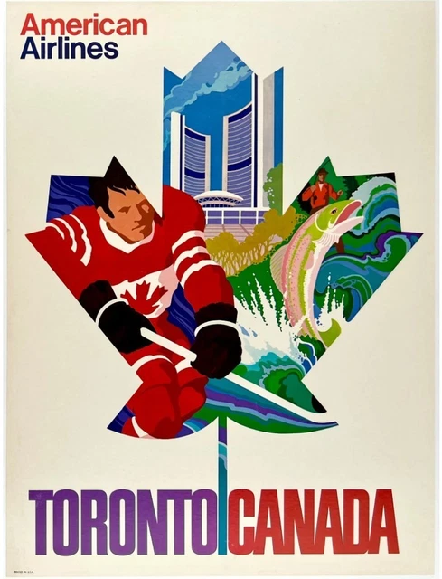 American Airlines - Toronto Cana.Da - Poster Art Home Decor Vintage ...