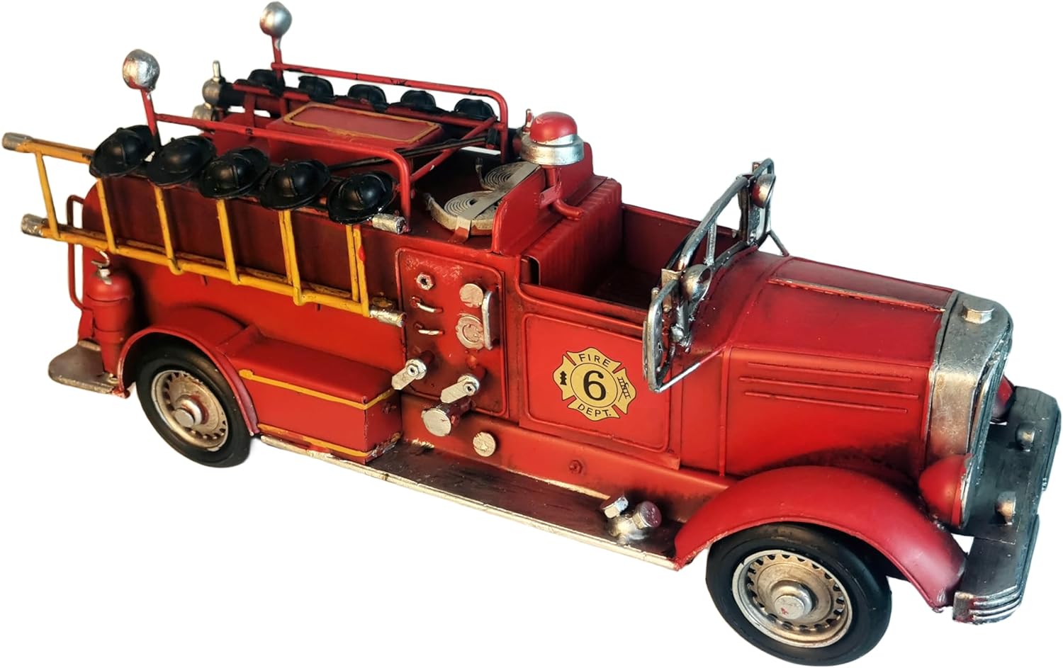 American Antique Fire Truck Decorative Model Statue Figurine Retro ...