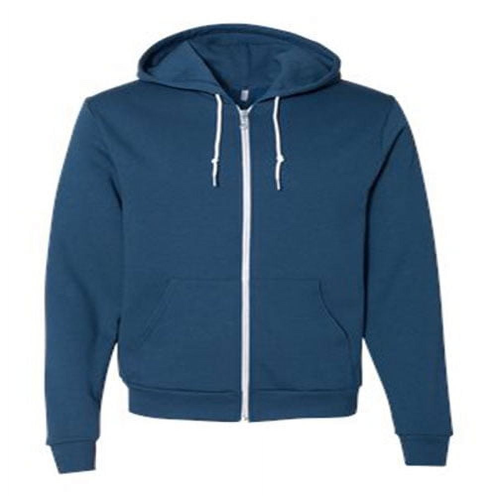 American Apparel Flex Fleece Unisex Full-Zip Hoodie in Sea Blue S ...