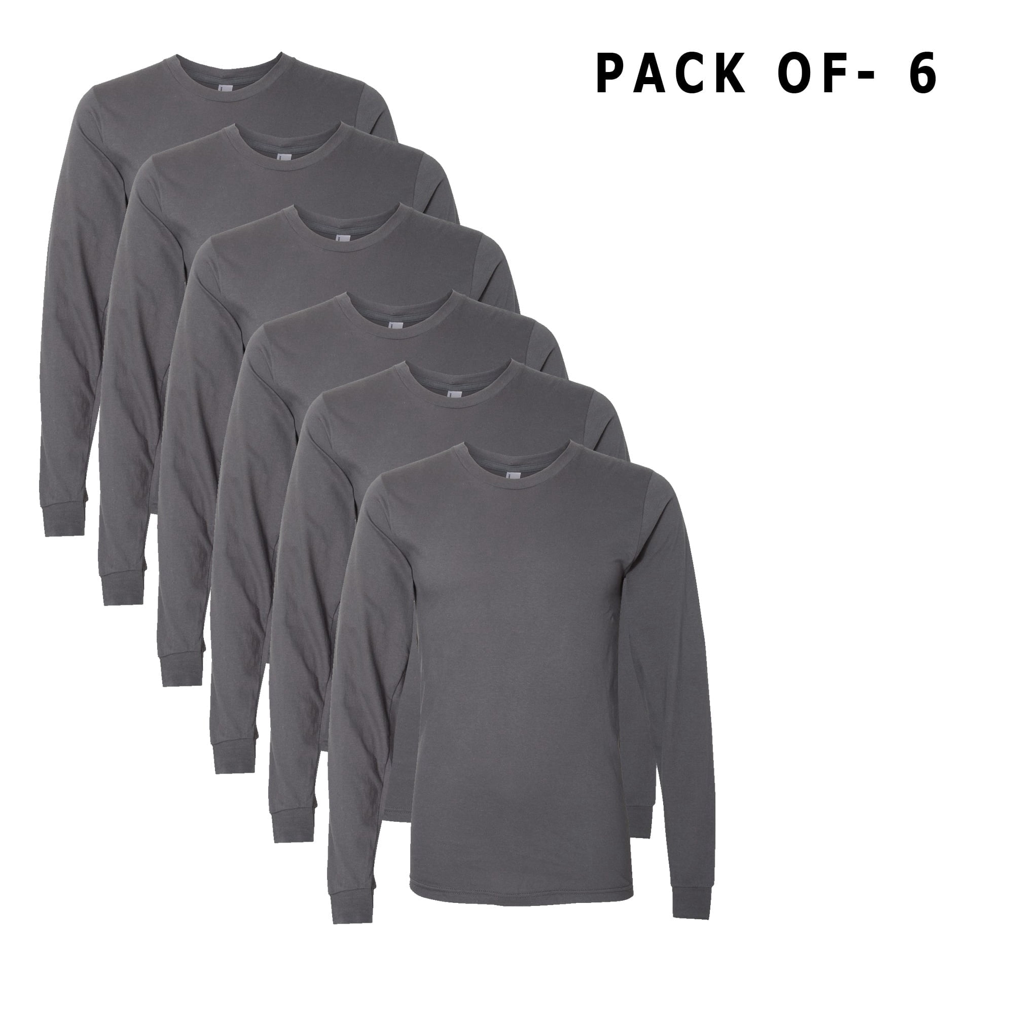 American Apparel Men’s Long Sleeve T-Shirt Asphalt Color, 4.5 oz 100% ...