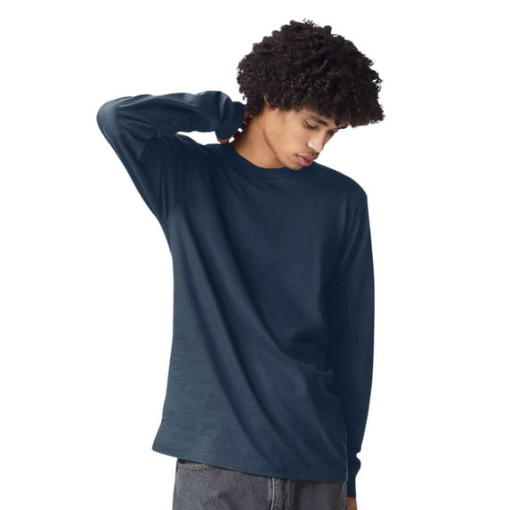 American Apparel Unisex Fine Jersey Long Sleeve T-Shirts, Crewneck Tee ...