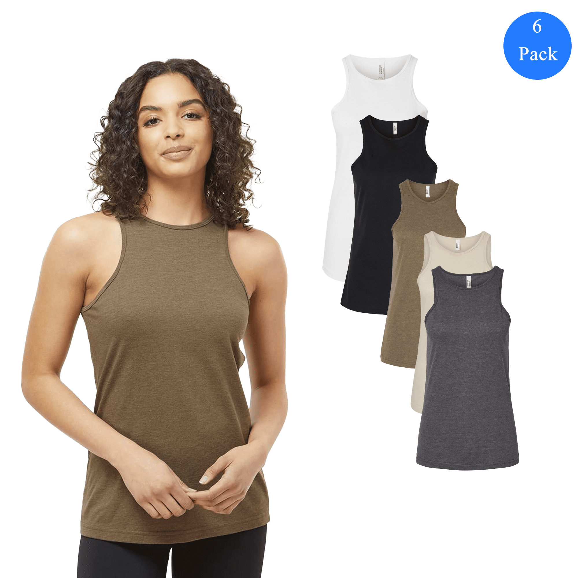 American Apparel Women's CVC Tank Top, Soft Lightweight Sleeveless ...