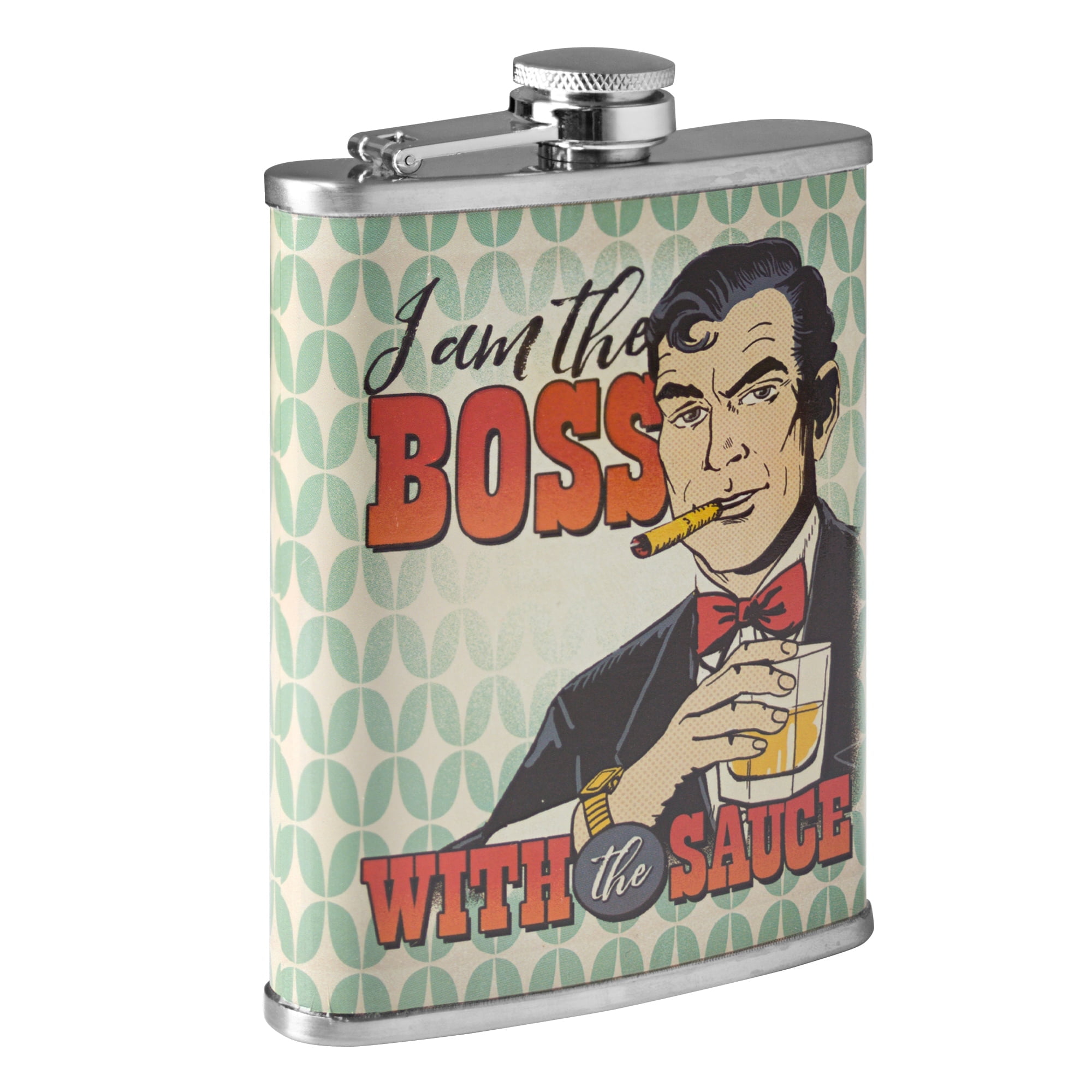 American Art Decor 8 oz Liquor Flask – Boss with The Sauce Stainless ...