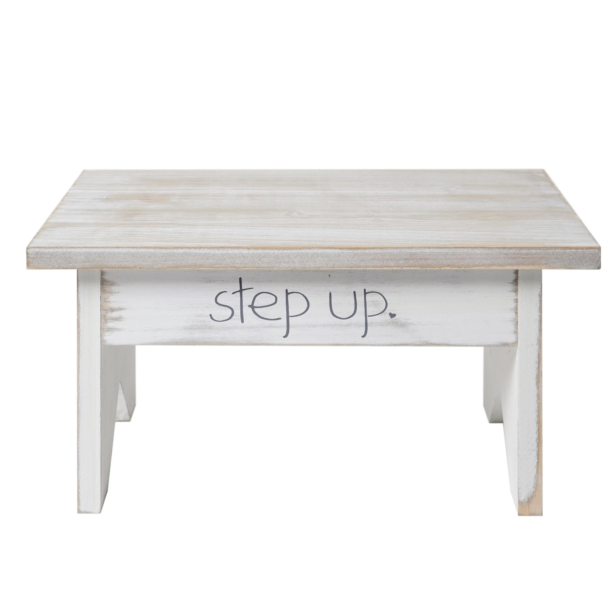 American Art Decor Addie Joy Step Up Decorative Wood Step Stool & Foot ...