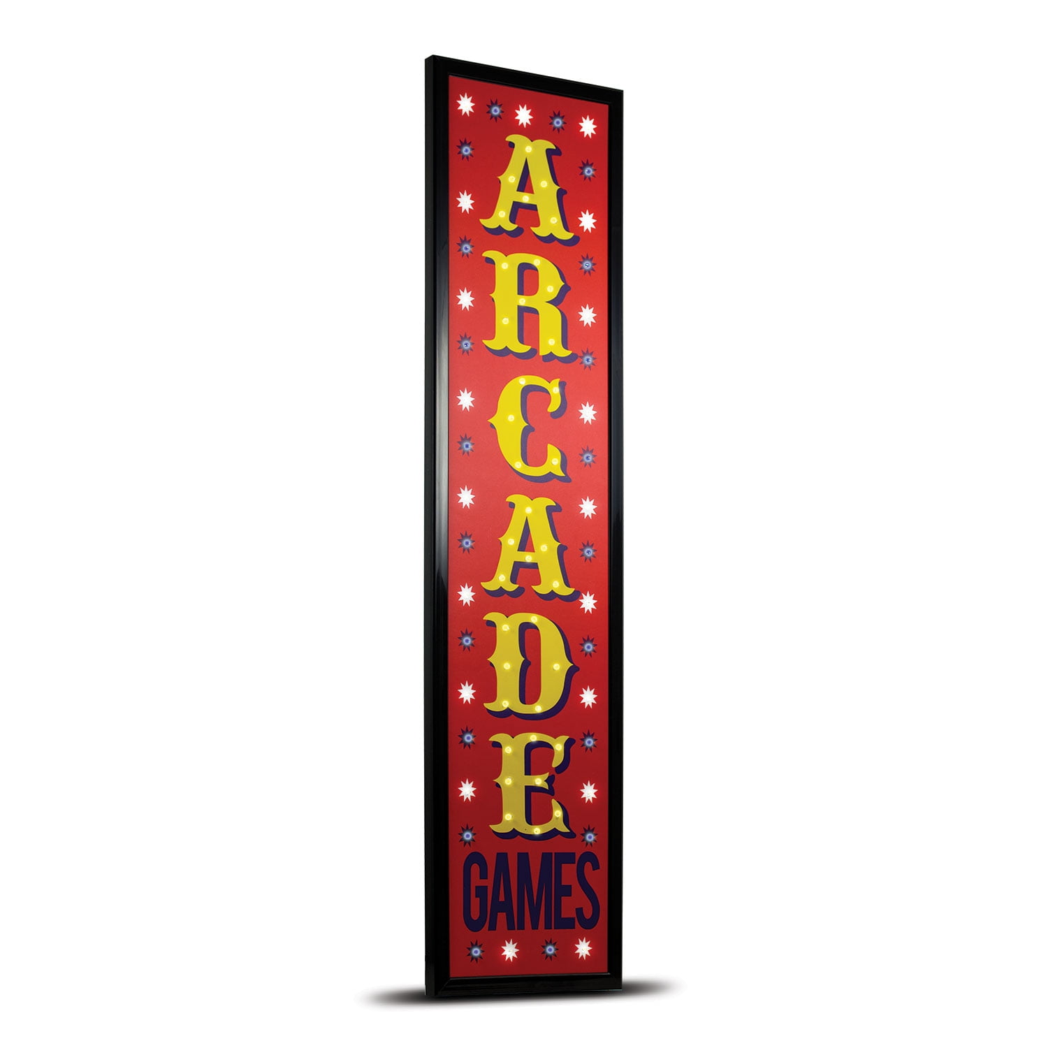 American Art Decor Arcade Games Framed LED Wall Sign - 40" x 10 ...