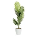 American Art Decor Artificial Palm Tree in White Tapered Ceramic Pot ...