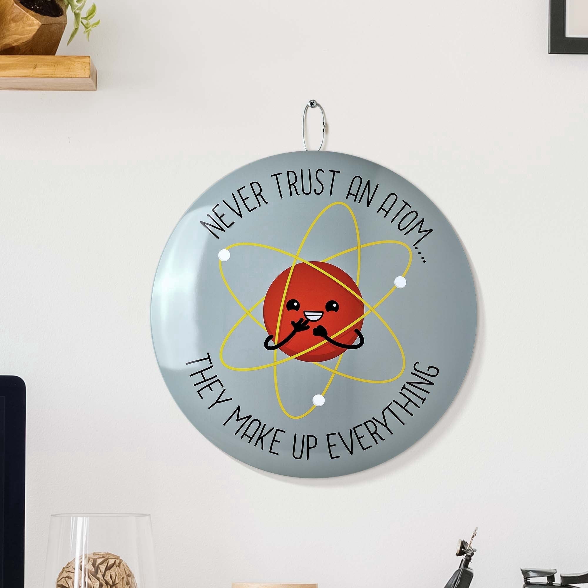 American Art Decor Atom Metal Wall Art 15" – Lightweight & Easy-to-Hang ...
