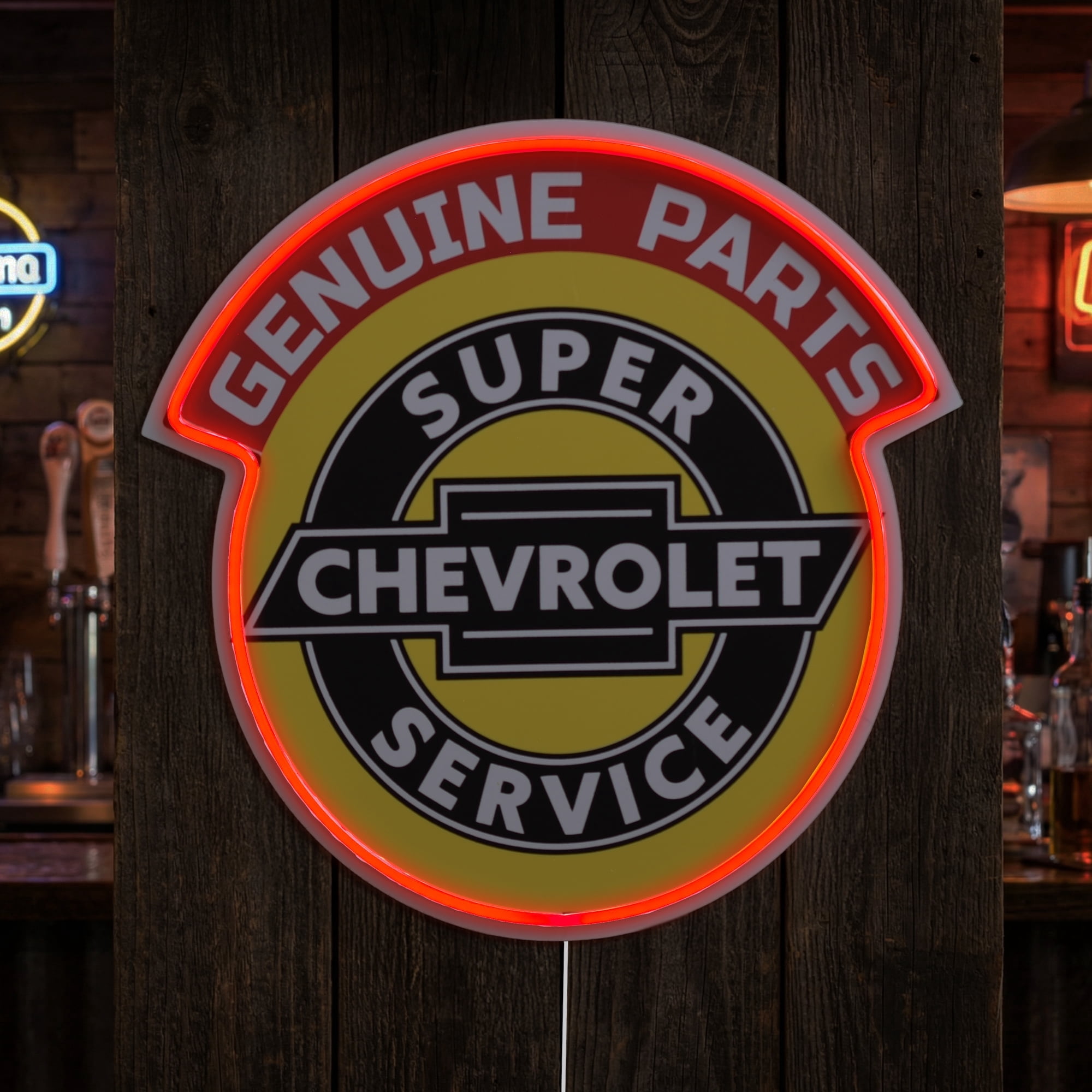 American Art Decor Chevrolet Genuine Parts Super Service LED Plaque ...