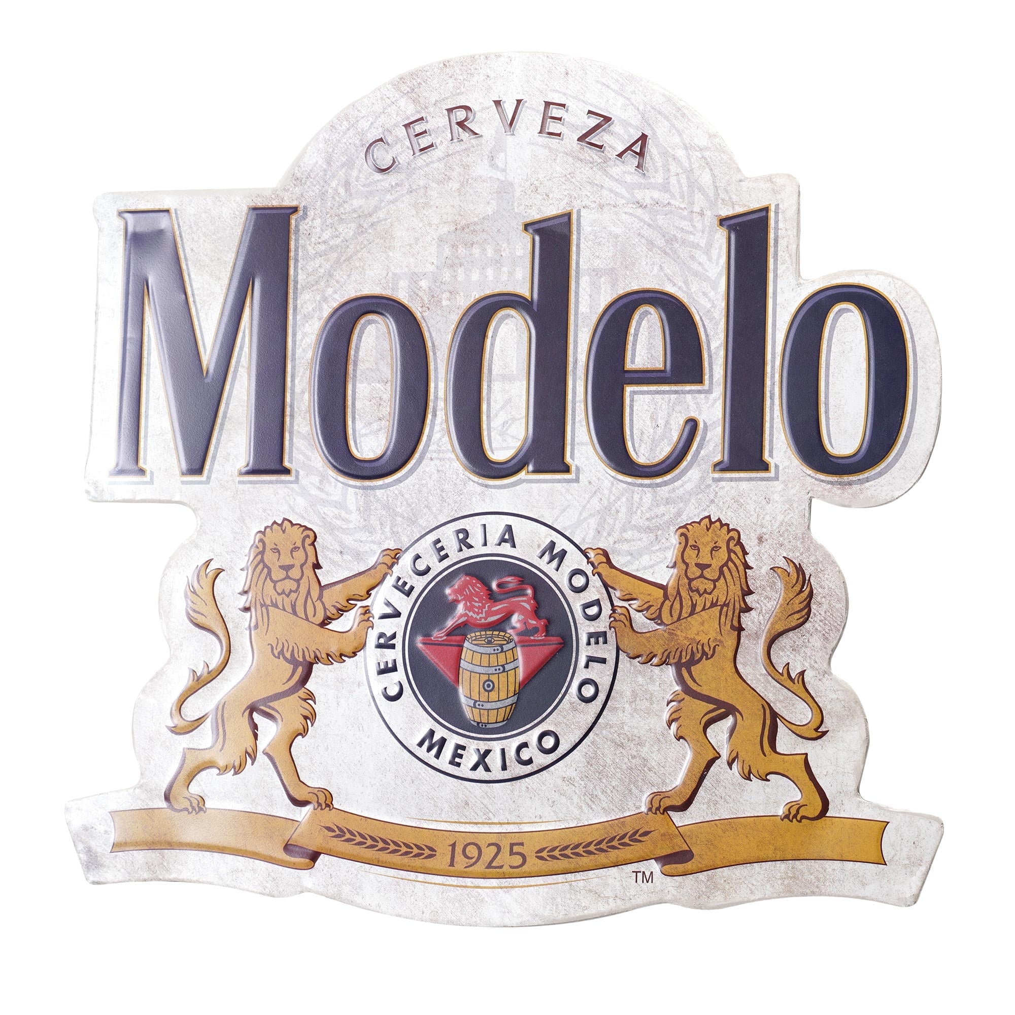 American Art Decor Modelo Cerveza Beer Metal Sign - Distressed ...