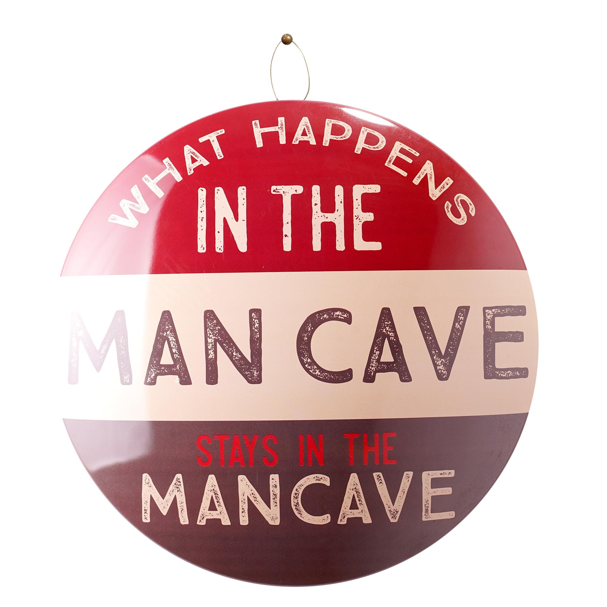 American Art Decor Distressed What Happens in the Man Cave Dome Metal ...