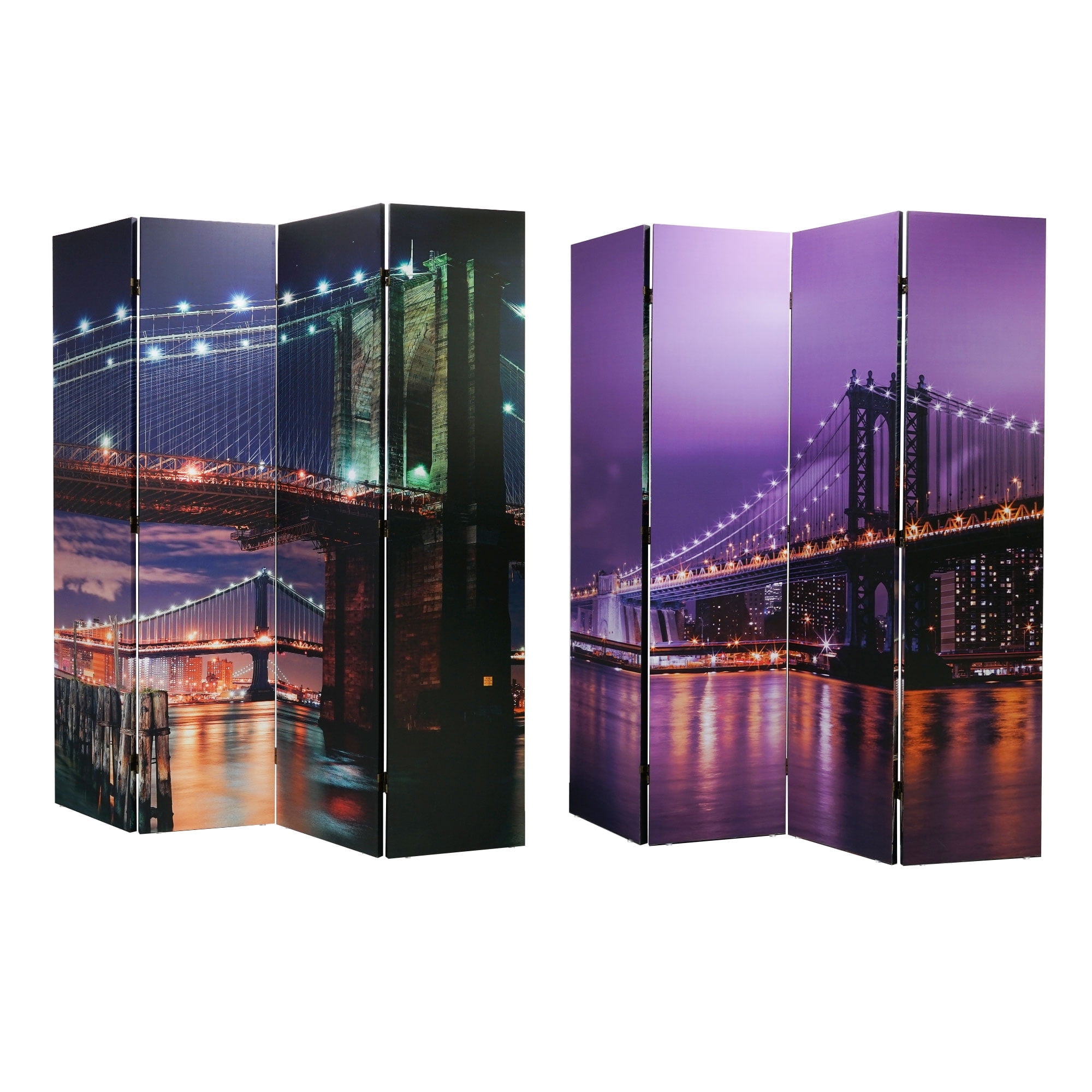 American Art Decor Double-Sided Brooklyn Bridge Canvas Portable ...