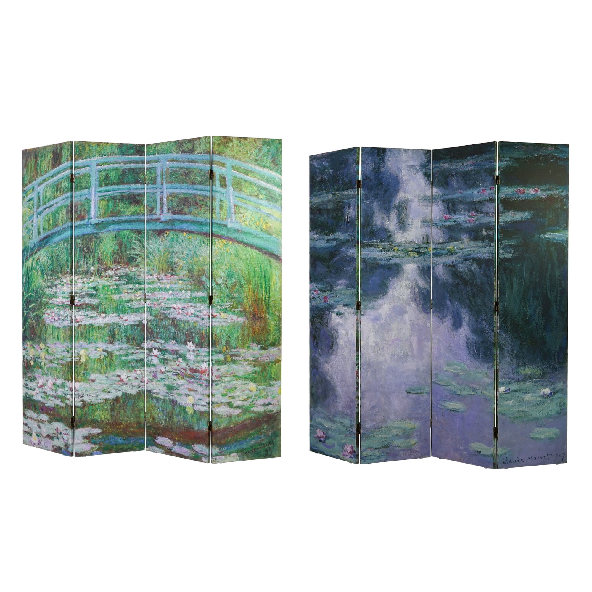 American Art Decor Double-Sided Monet Water Lilies, The Japanese ...