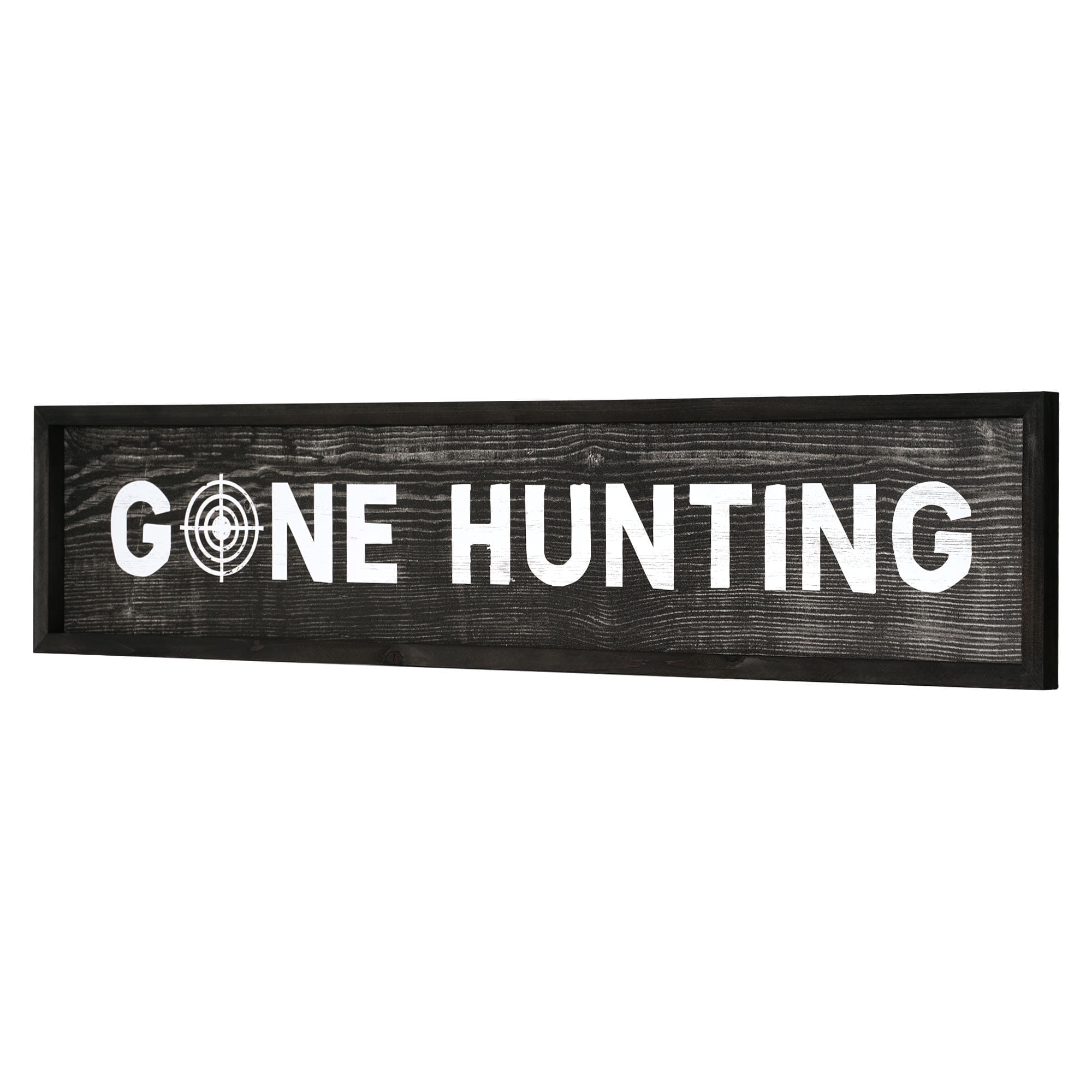 American Art Decor Gone Hunting Wood Novelty Wall Sign - 36" x 8 ...