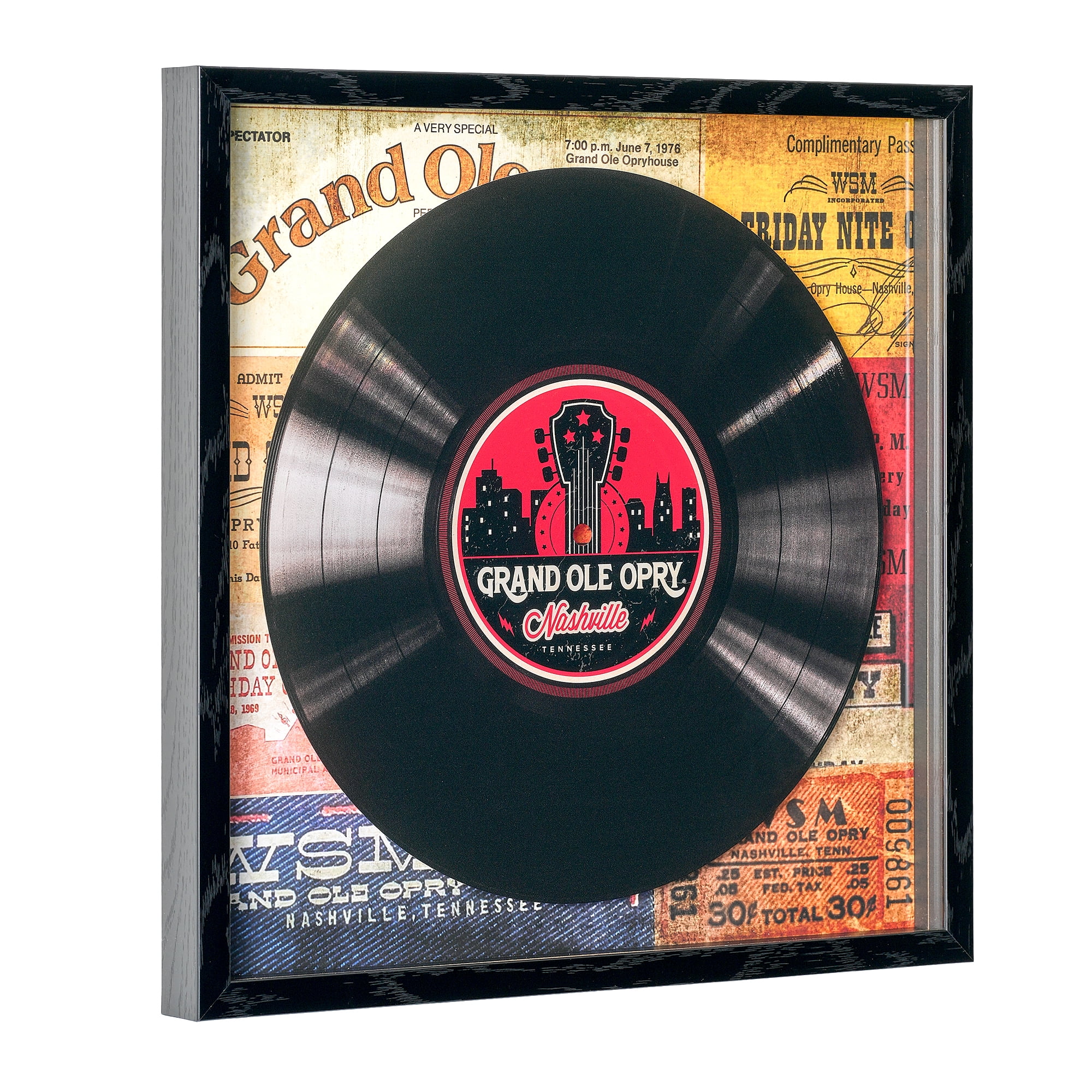 American Art Decor Grand Ole Opry Tickets Themed Printed Vinyl Record ...
