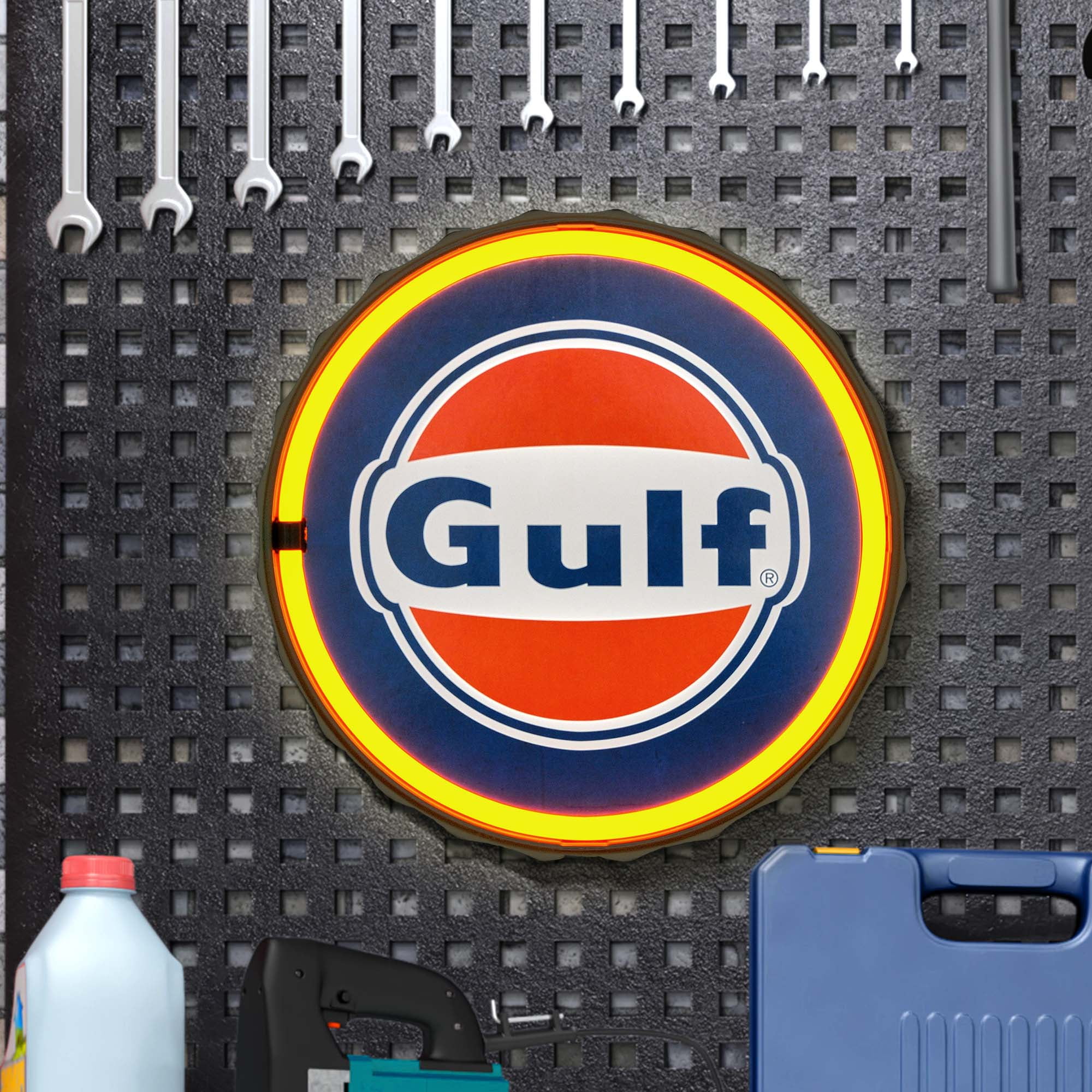 American Art Decor Gulf LED Neon Rope Wall Sign - Battery & USB Powered ...