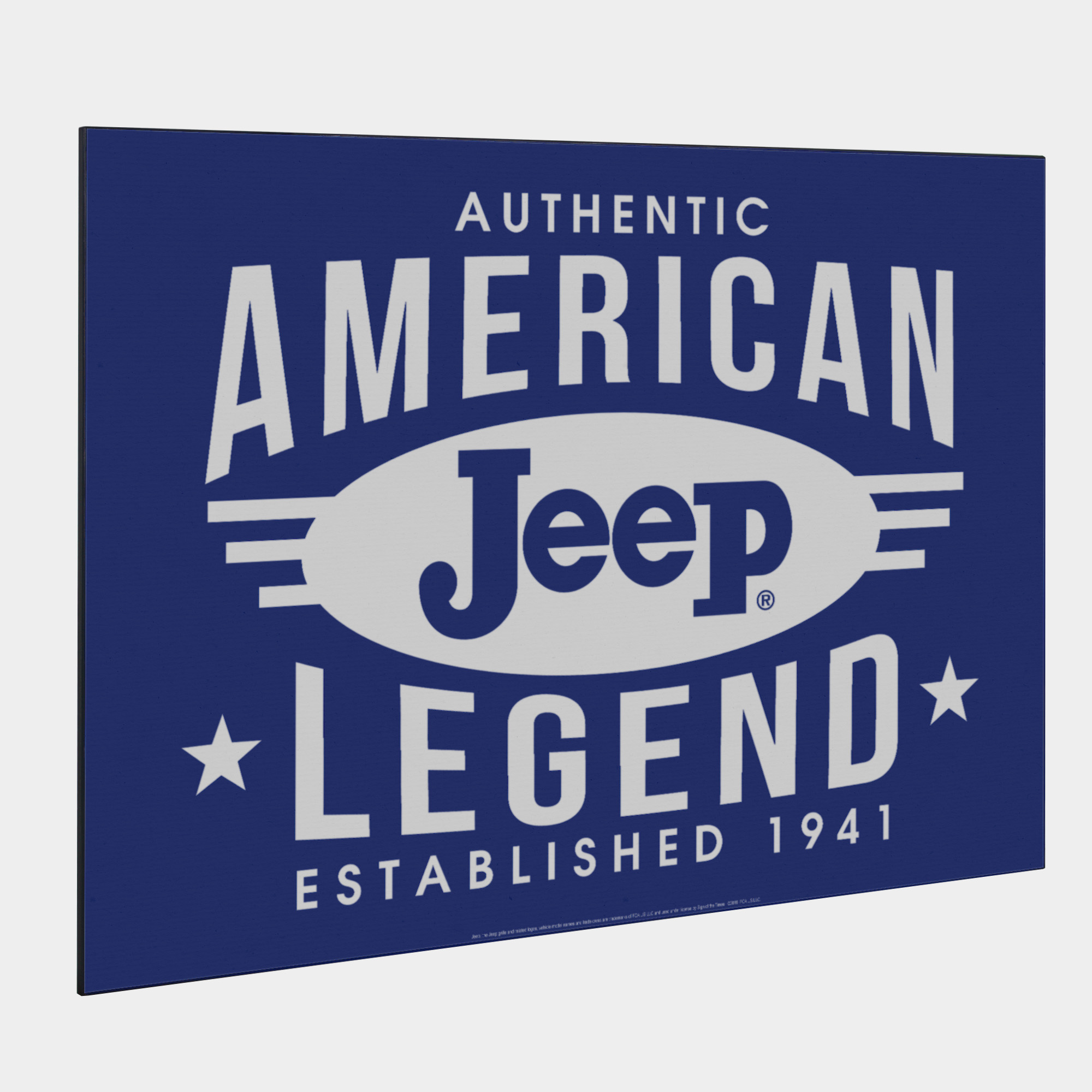 American Art Decor Jeep Authentic American Legend Oversized Metal Sign ...