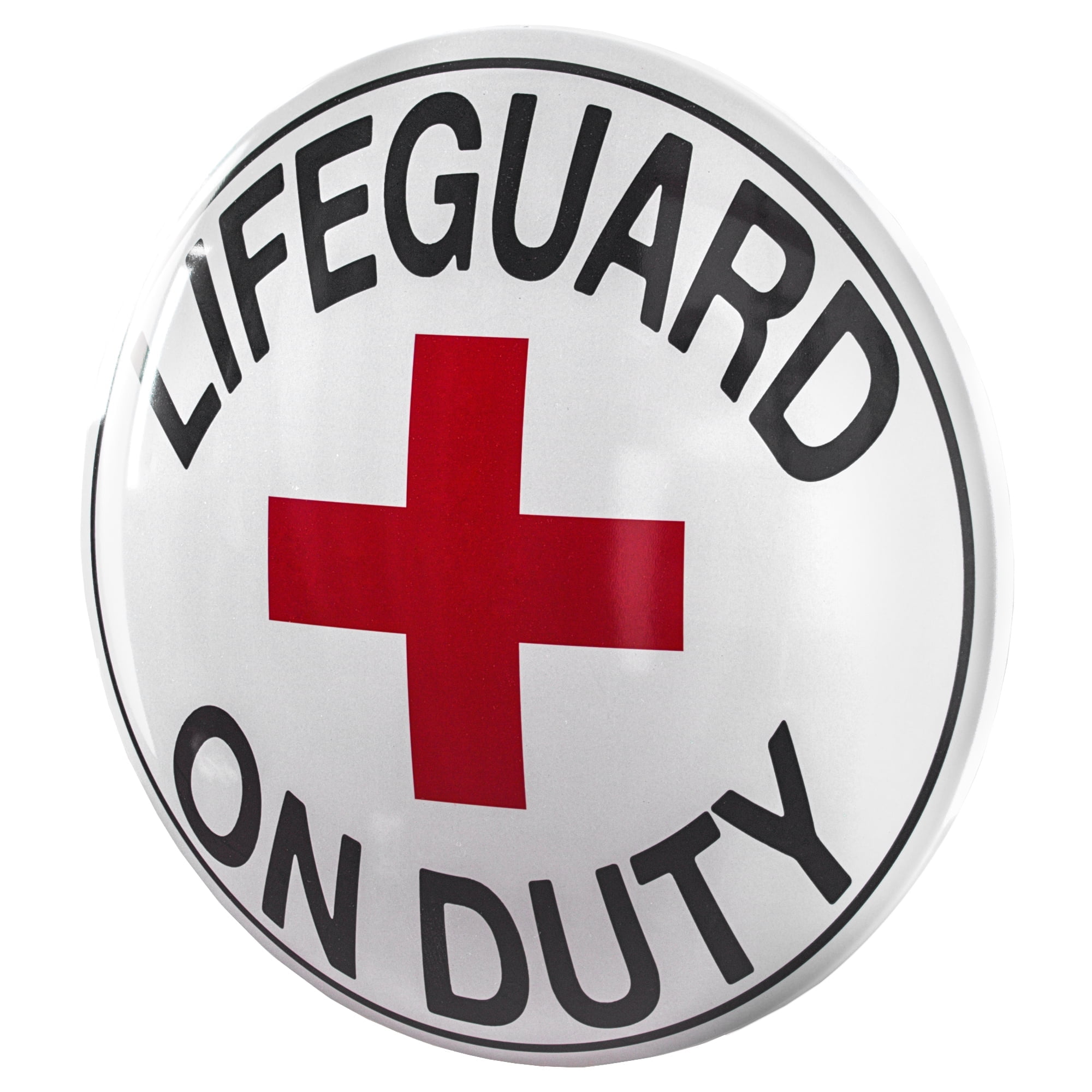 American Art Decor Lifeguard on Duty 15" Dome Metal Sign - Room Decor ...