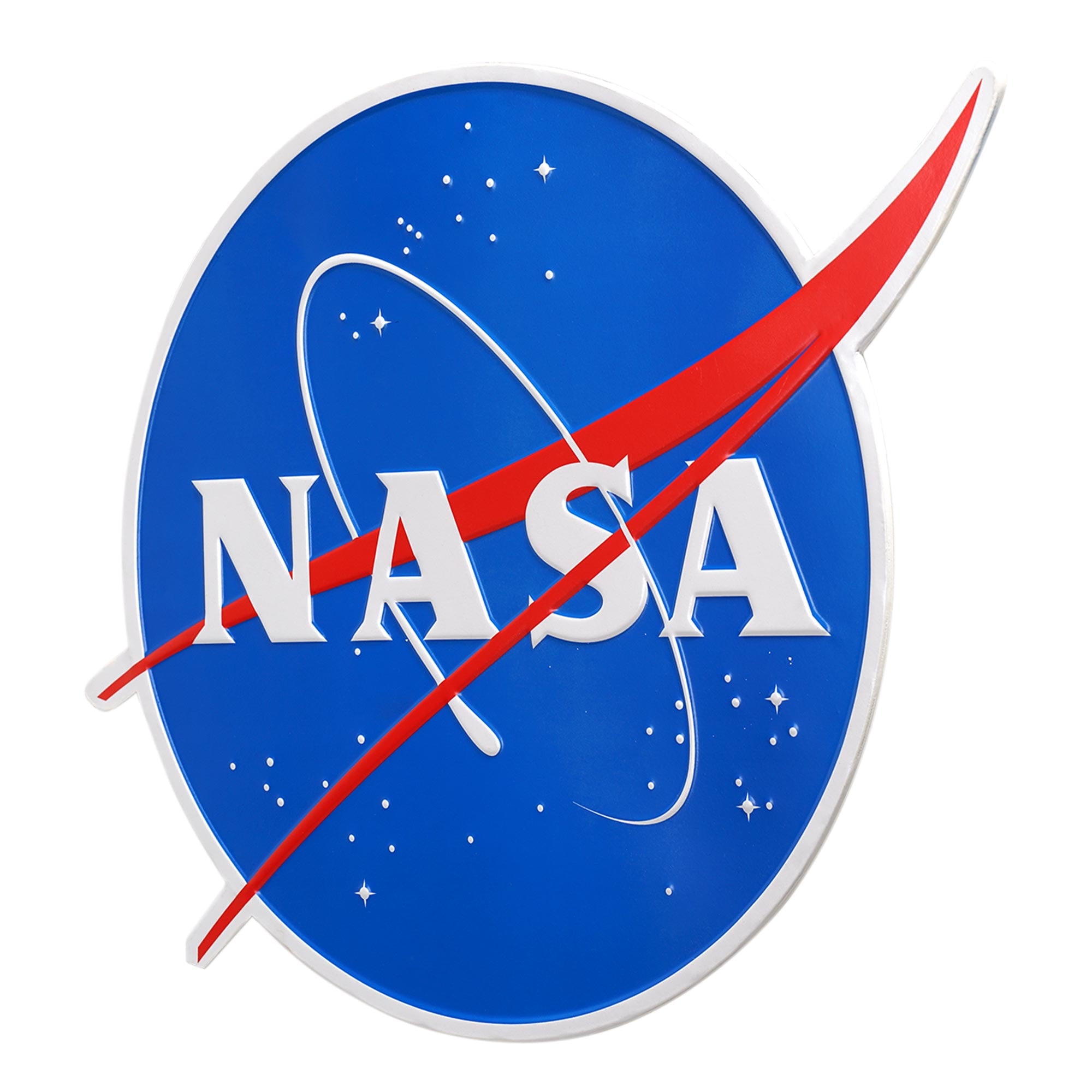 American Art Decor NASA Space Logo Embossed Shaped Metal Wall Sign - 19 ...