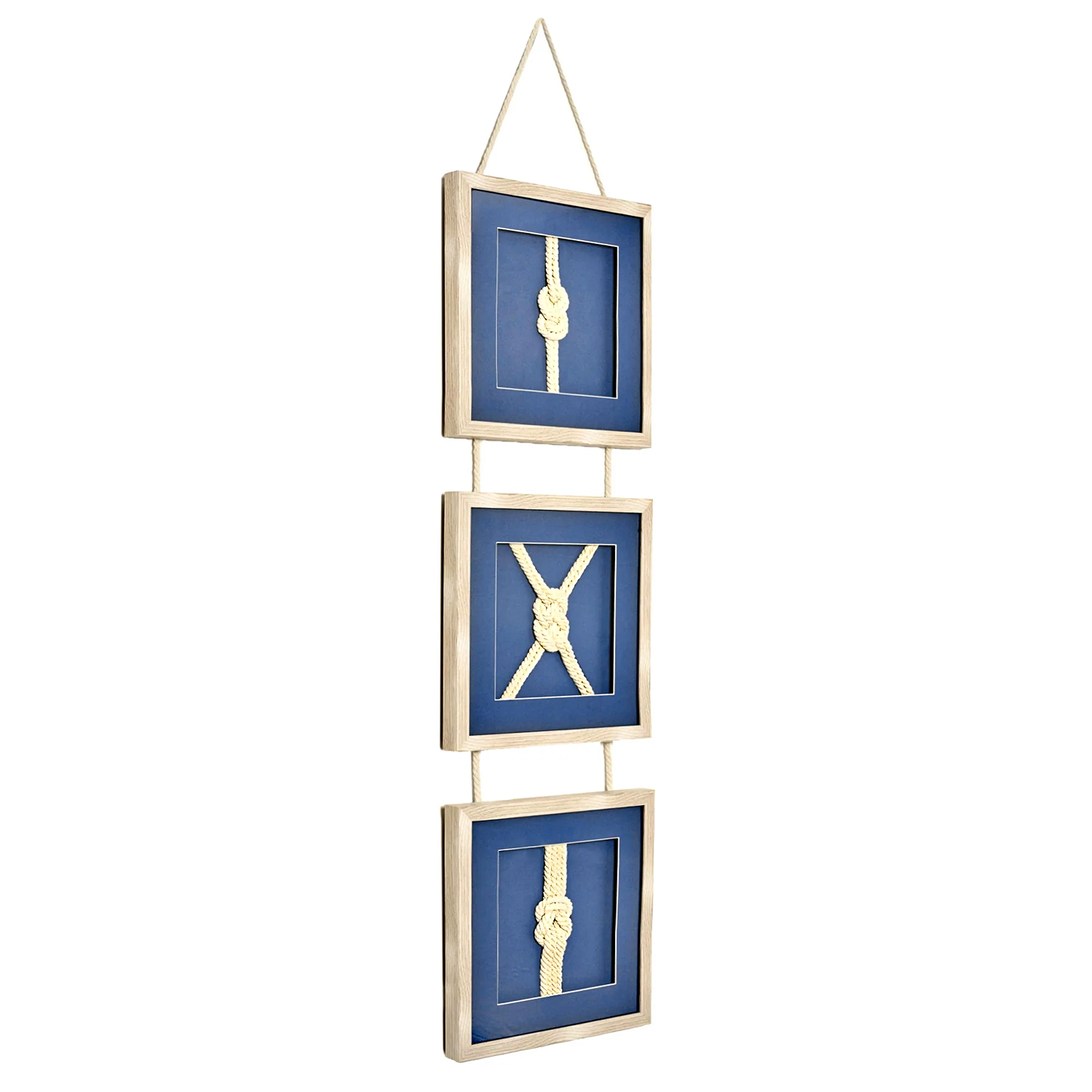 American Art Decor Naut Shore Framed Nautical Knots Vertical Wall Decor ...