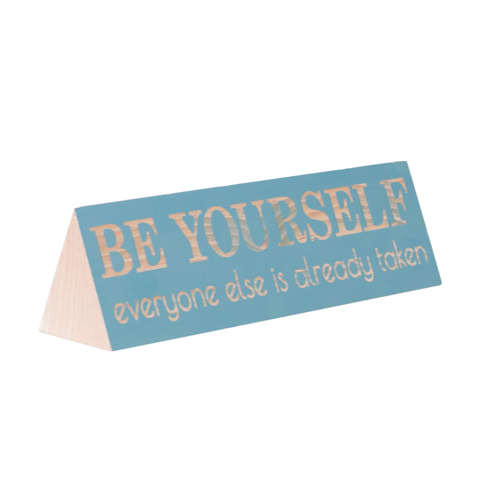 American Art Decor Novelty Wood Triangle Desktop Sign Office Desk Décor ...