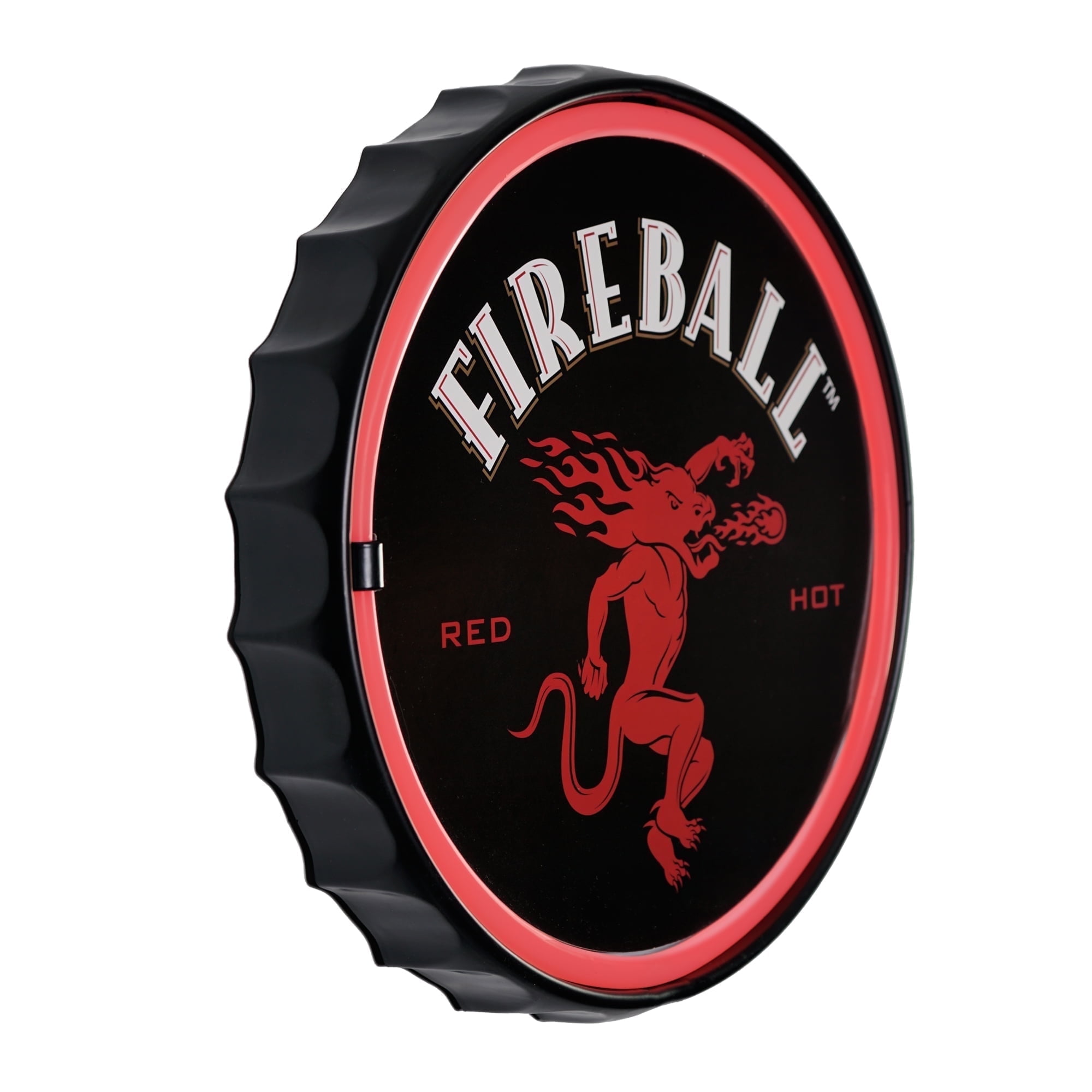 American Art Decor Officially Licensed Fireball Bottle Cap Shaped Neon ...