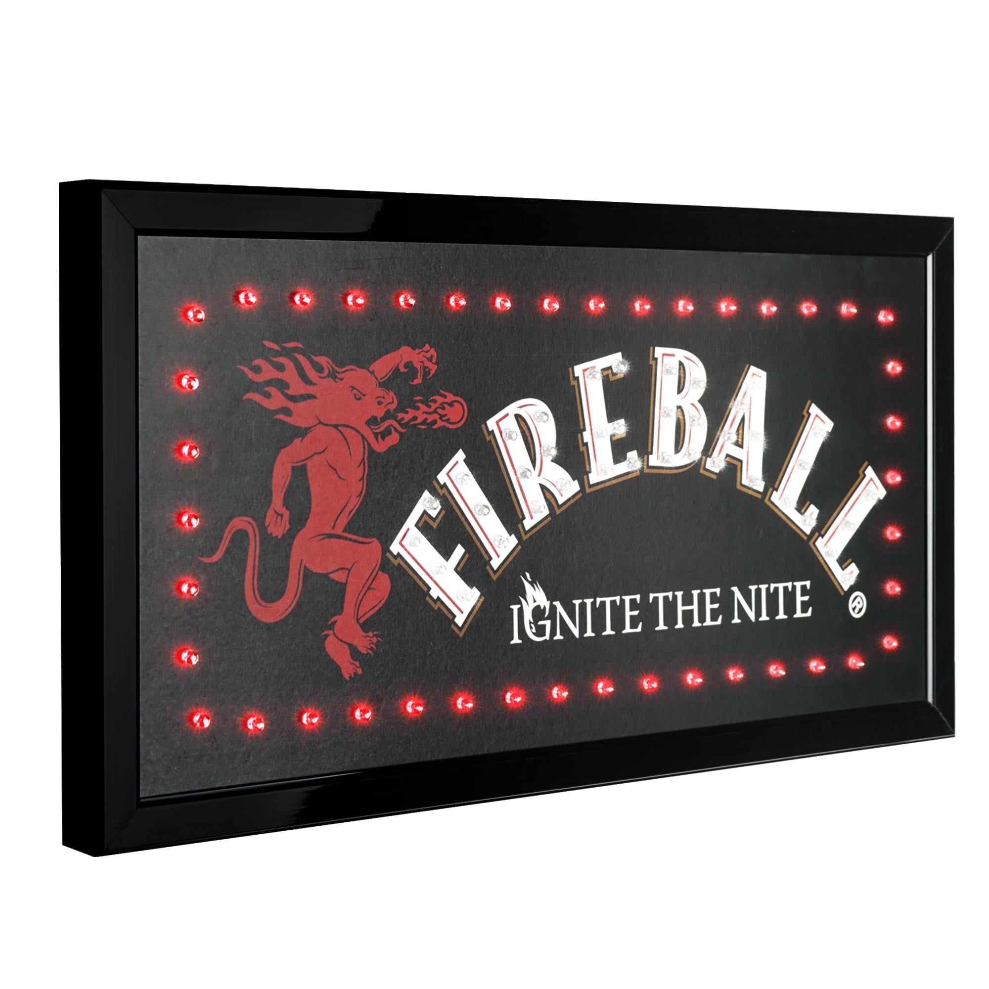 American Art Decor Officially Licensed Fireball Framed Flashing LED ...