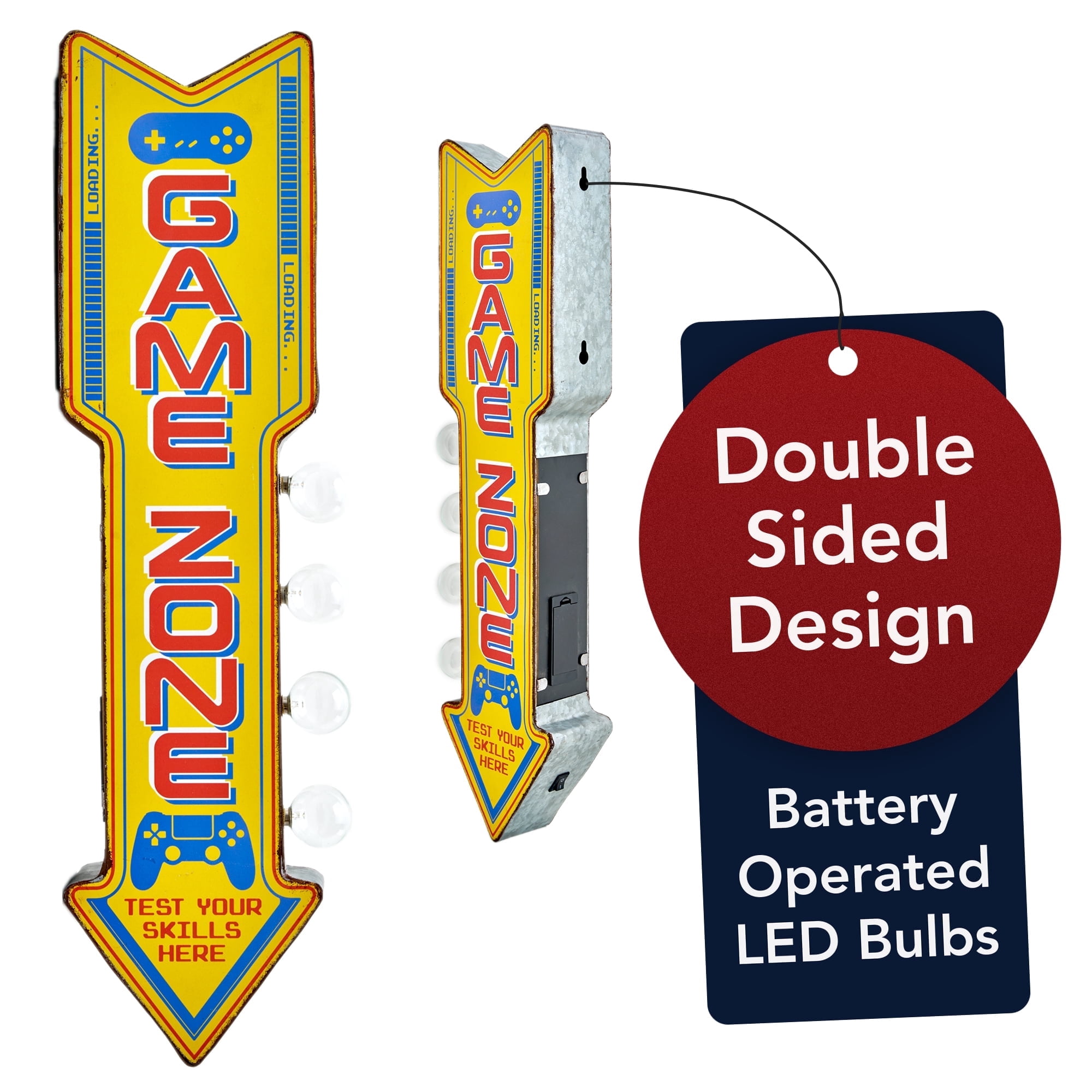 American Art Decor Retro Game Zone off the Wall LED Marquee Sign ...