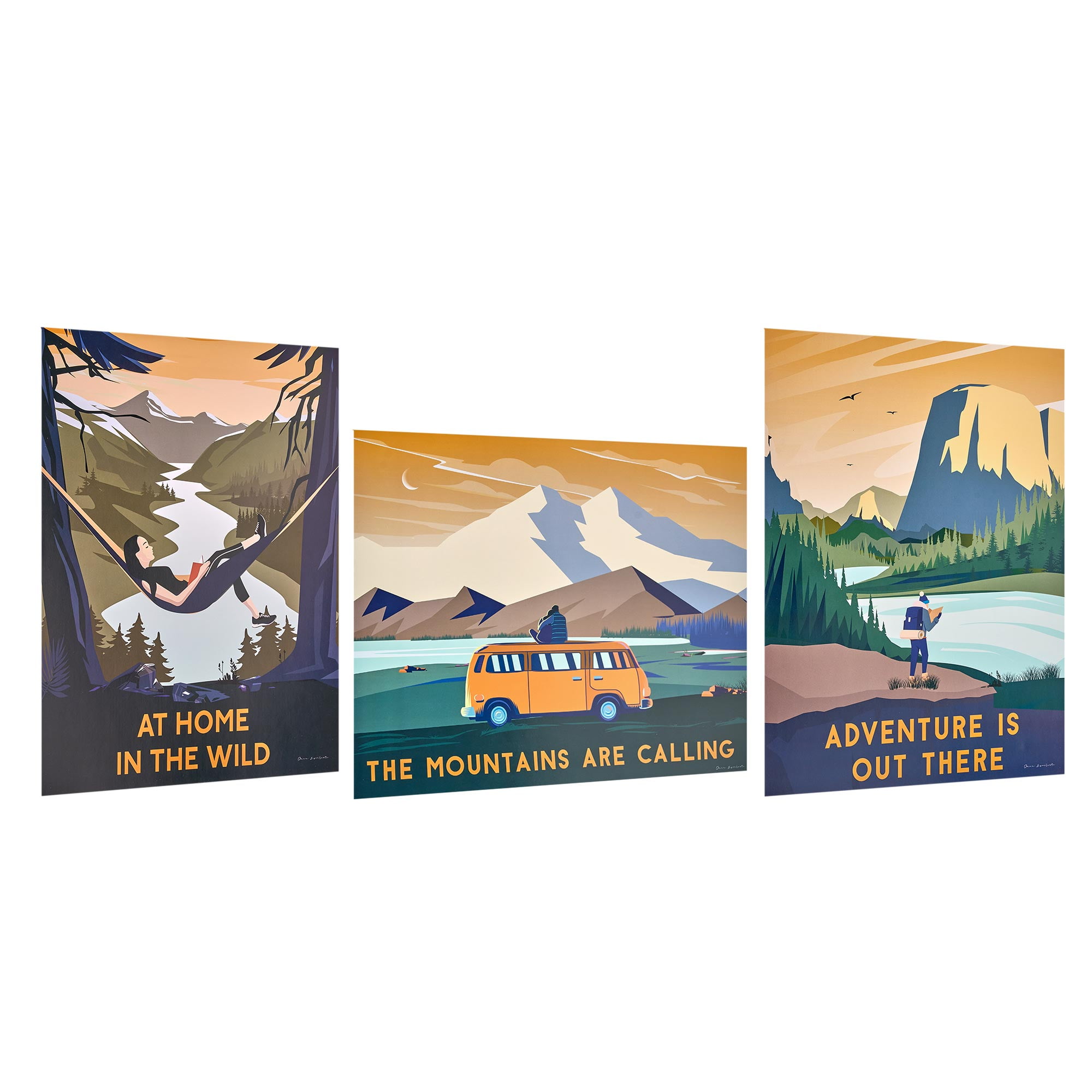 American Art Decor 3-Piece Print Set - 11 x 14 - Walmart.com