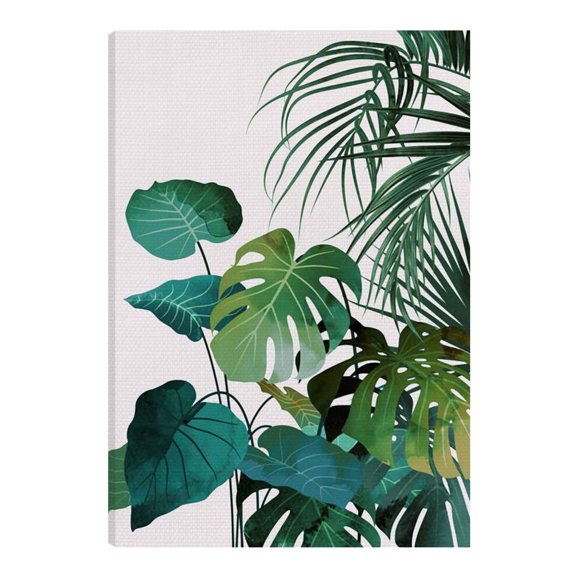 American Art Decor Tropical Leaves Outdoor Canvas Art Decor | Large ...