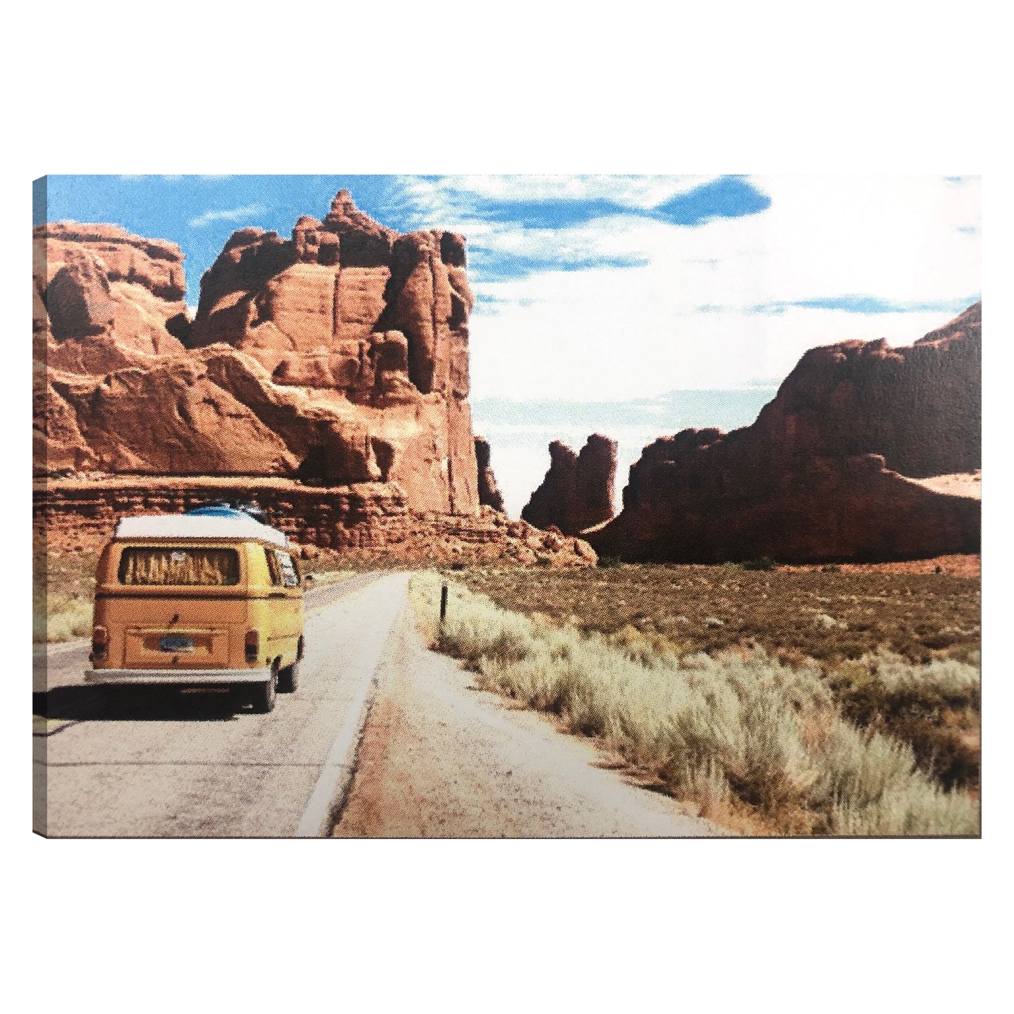 American Art Decor Vintage Road Trip Photo Outdoor Canvas Art Print, 28 ...