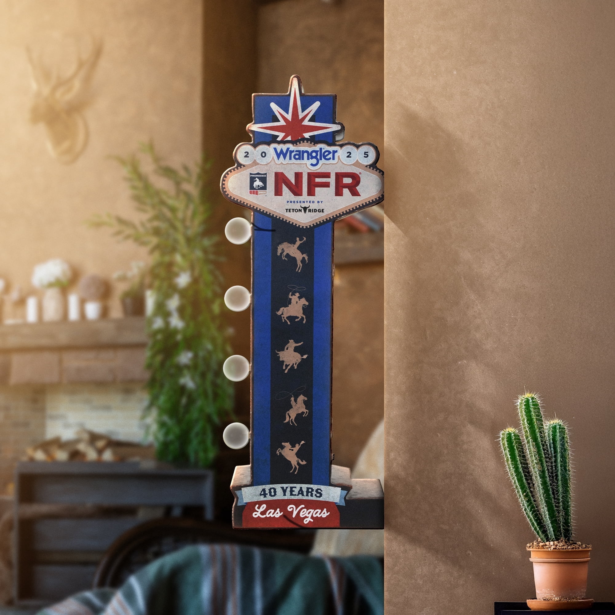 American Art Decor Wrangler NFR 2025 LED Marquee Sign - Metal Off The ...