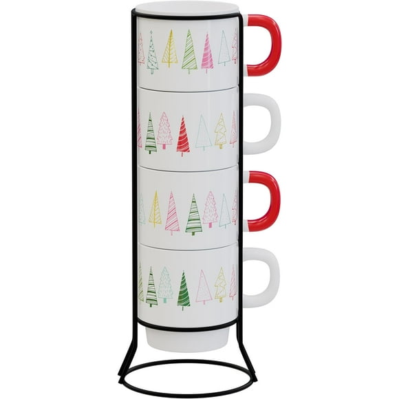 Stackable Coffee Mugs With Rack