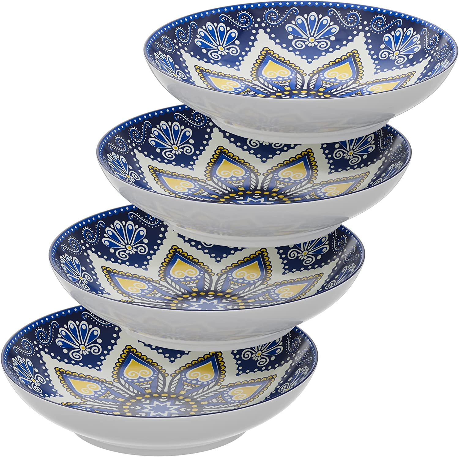 American Atelier 9-inch Dinnerware Pasta Bowls Set of 4, Kitchen Dining ...