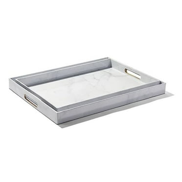 American Atelier, Walnut Wood Finish, Polypropylene Rectangular Serving ...