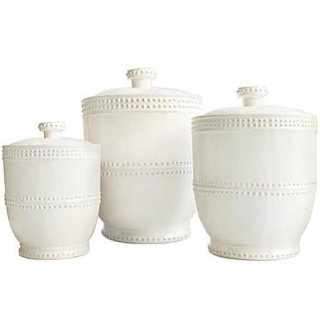 American Atelier Large Household Coffee, Round Bianca Bead White ...