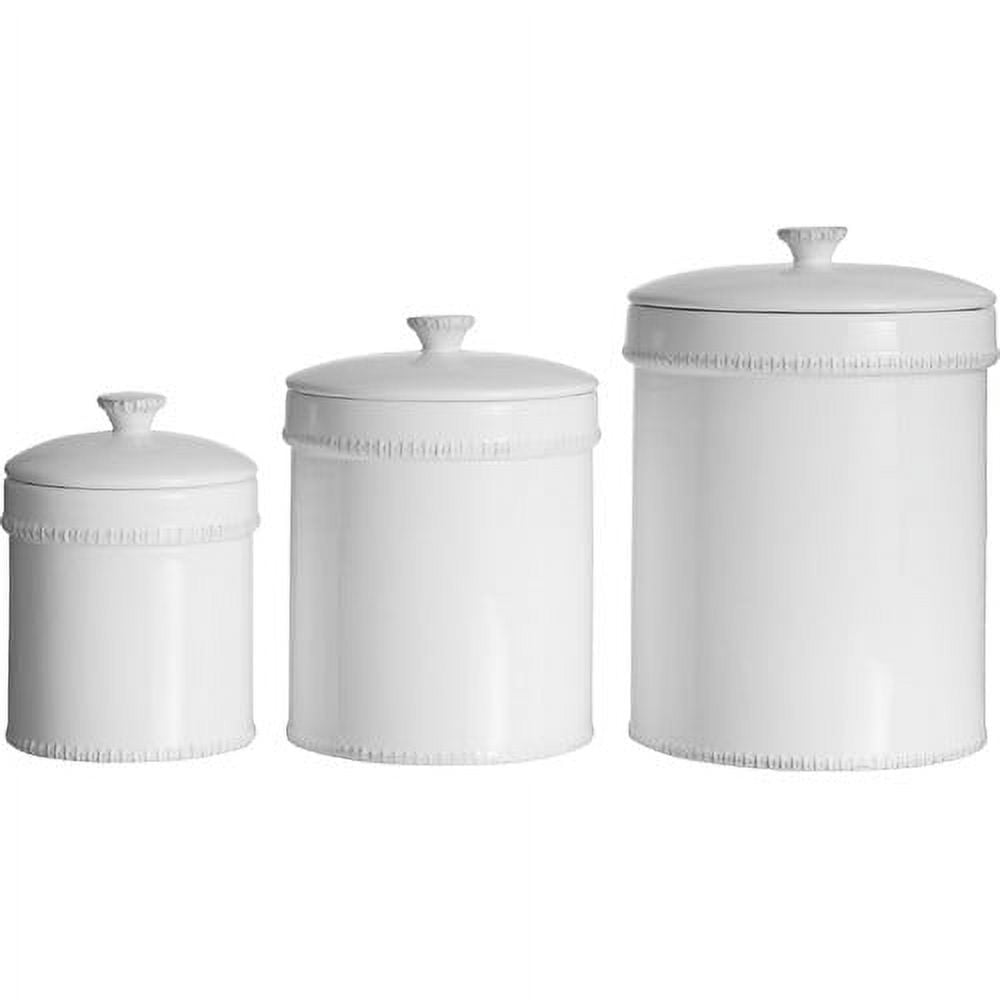 American Atelier, Round, Bianca Dash White Ceramic Food Storage ...